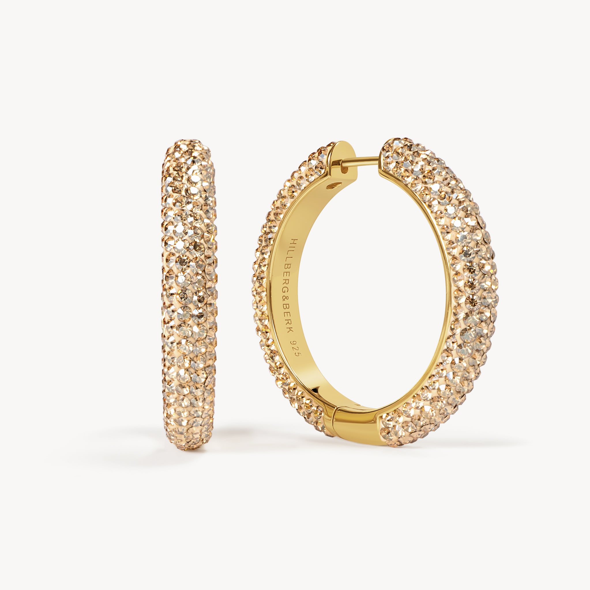 Large Sparkle Hoop Earrings