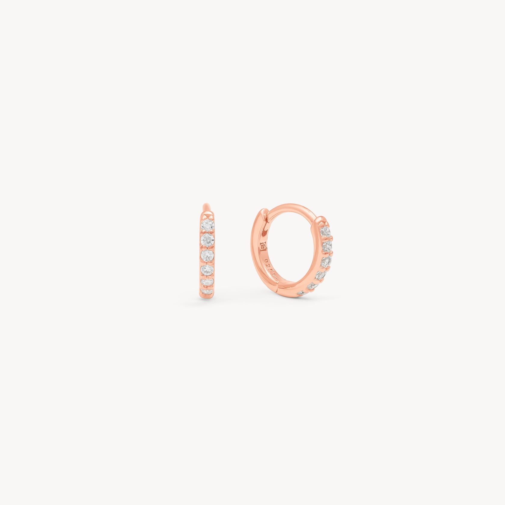 Extra Small Pavé Hoop Earrings | Hillberg & Berk