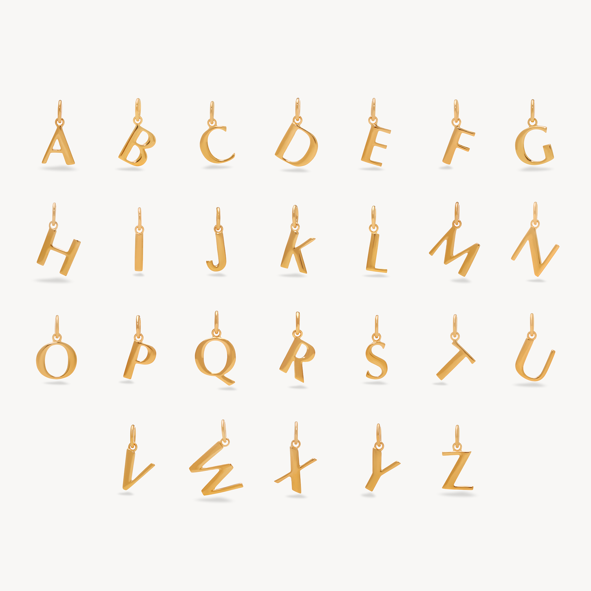 Gold Letter Charm | Hillberg & Berk