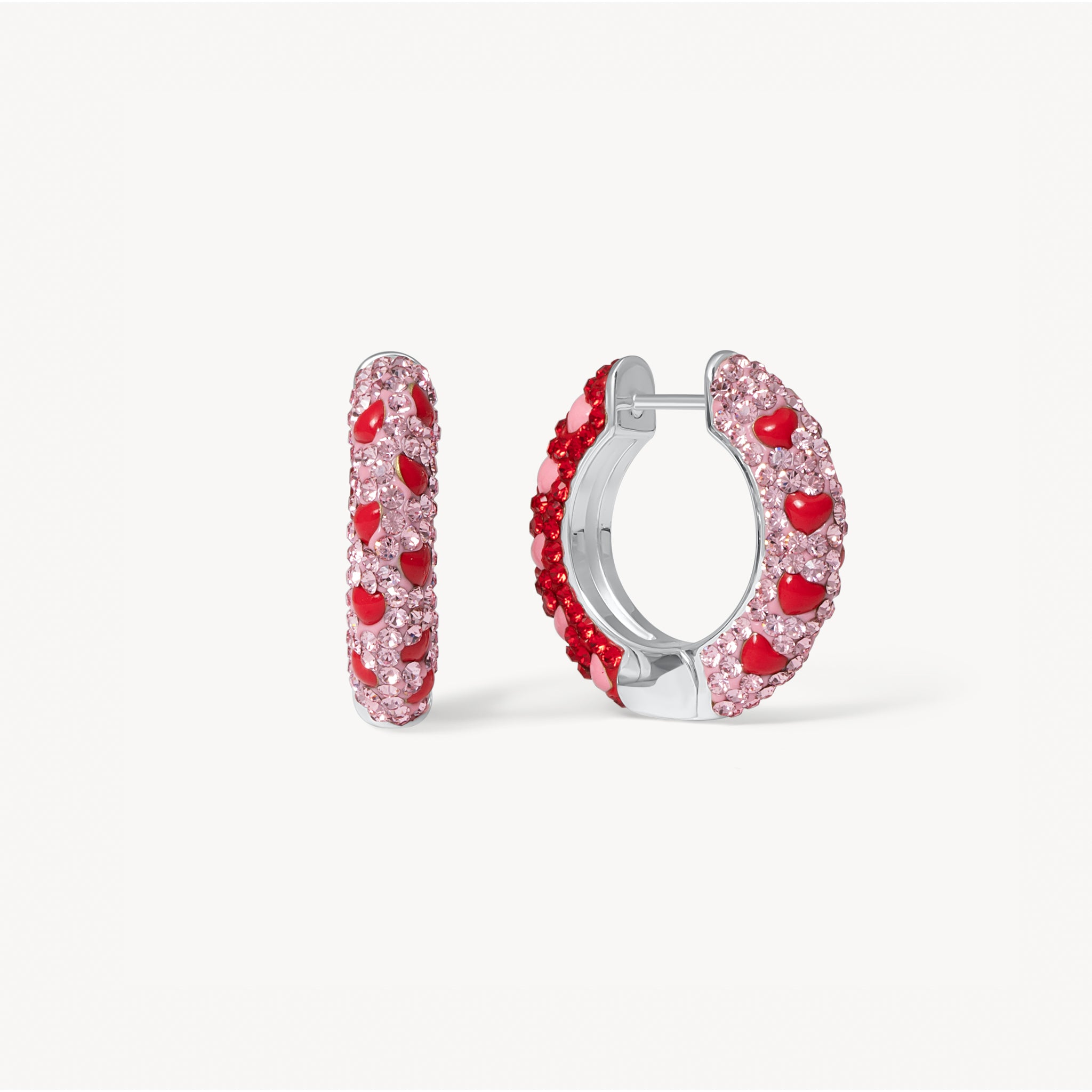 Lovestruck Medium Sparkle Reversible Hoop Earrings | Hillberg & Berk