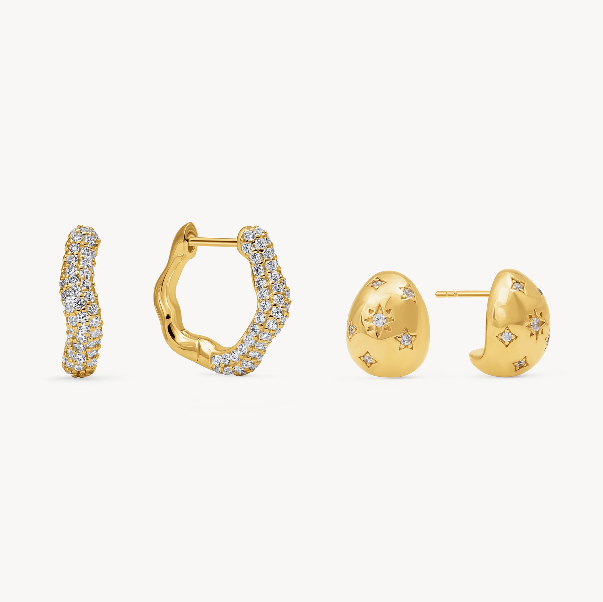 Starburst Studs + Nova Hoops Set | Hillberg & Berk